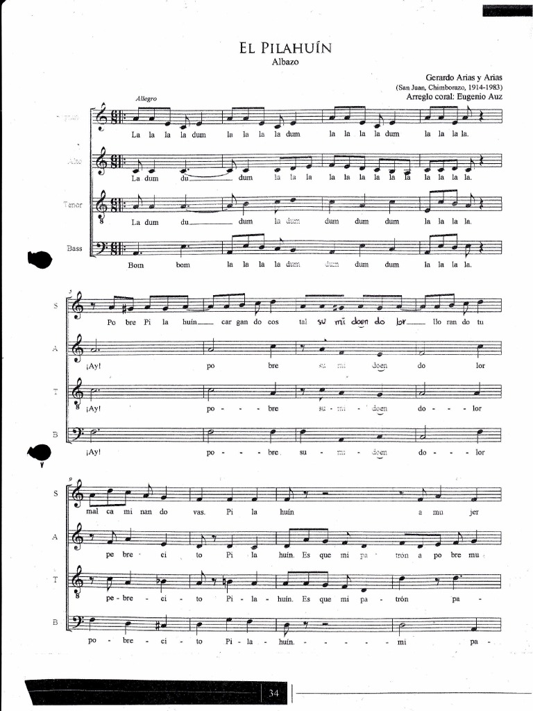 Letra de "El Pilahuin" | PDF