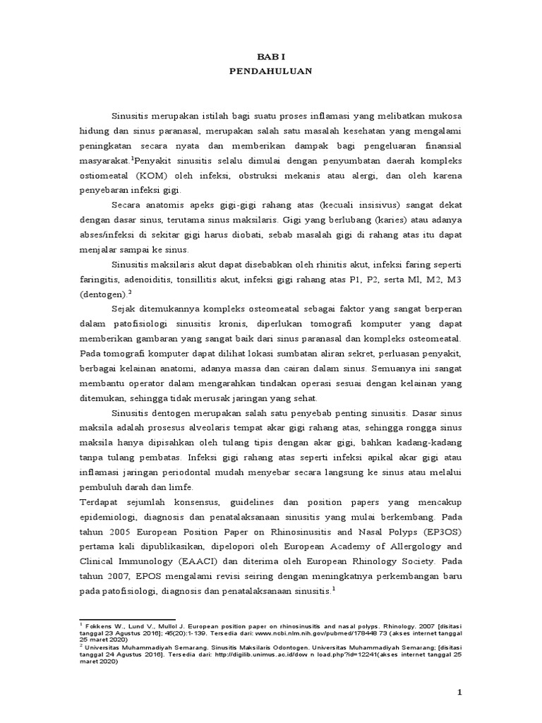 Rona Sinusitis Dentogen | PDF