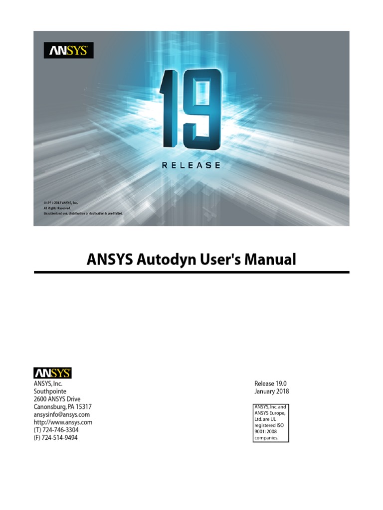 ANSYS Autodyn Users Manual PDF | PDF | Trademark | License