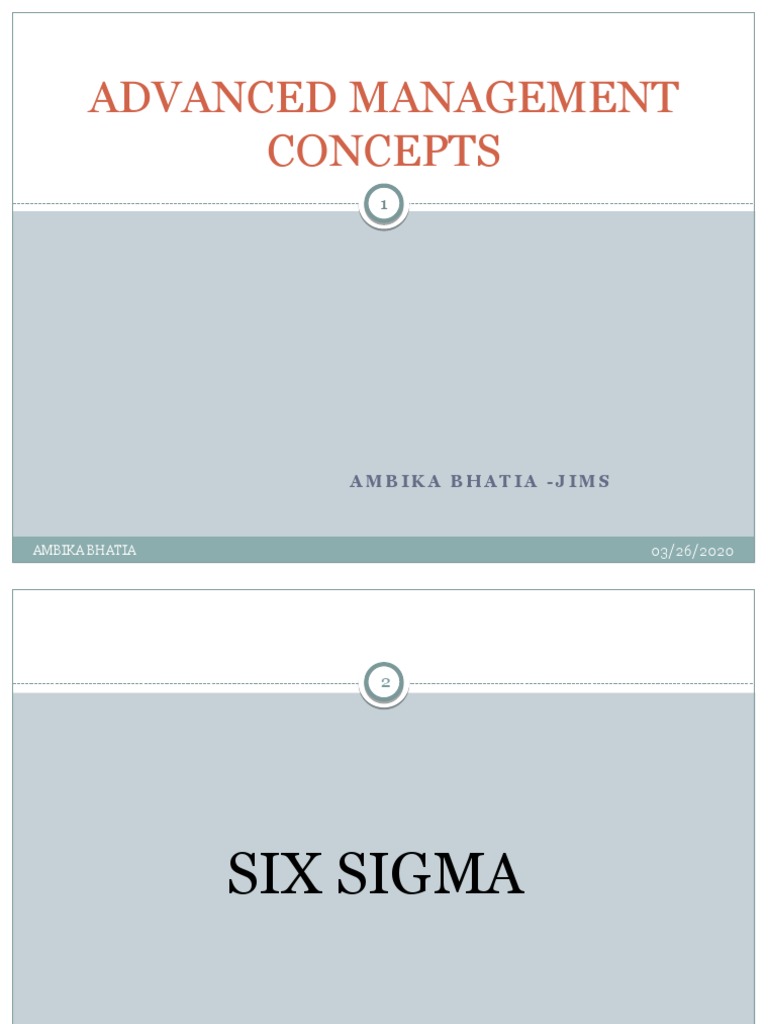 Final PPT (Six Sigma) | PDF | Design For Six Sigma | Six Sigma