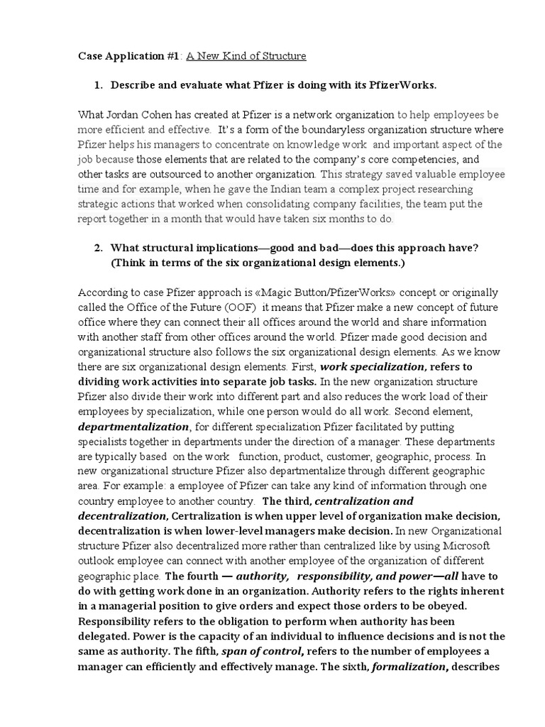 Case Application #1: A New Kind of Structure | PDF | Organizational ...