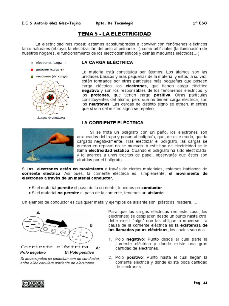 Cuaderno de Refuerzo de Electricidad | PDF | Electricidad | Ánodo