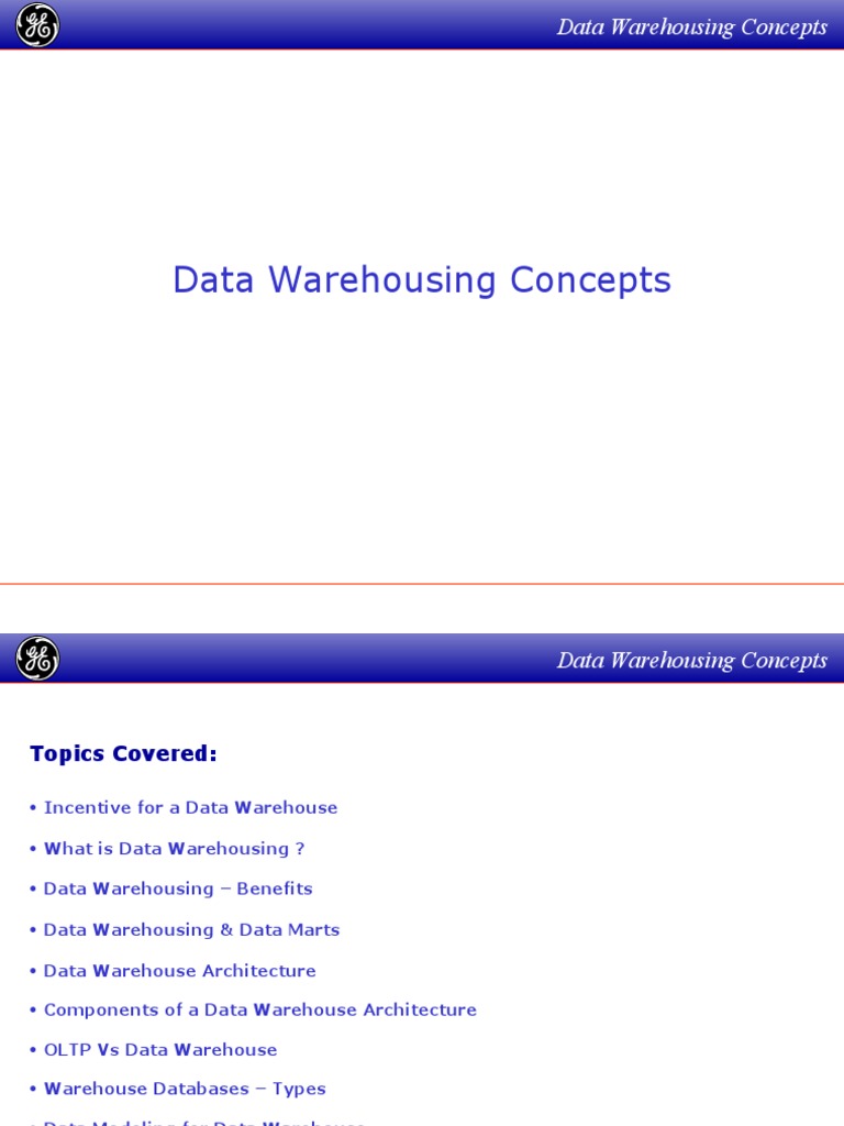 DWH Concepts | PDF | Data Warehouse | Databases