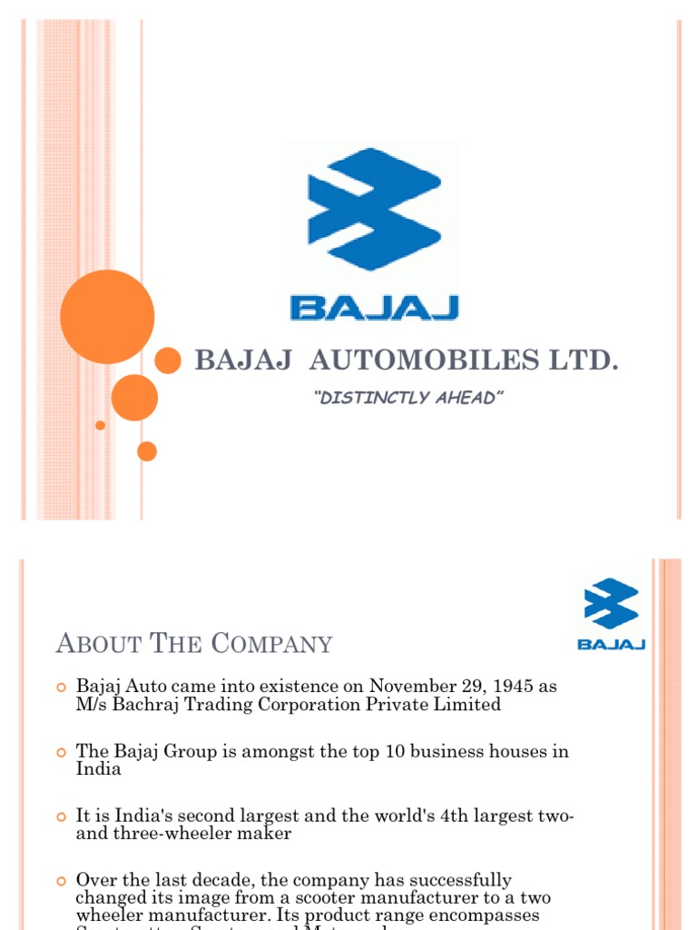 Bajaj Presentation | Motorcycle | Transportation Engineering