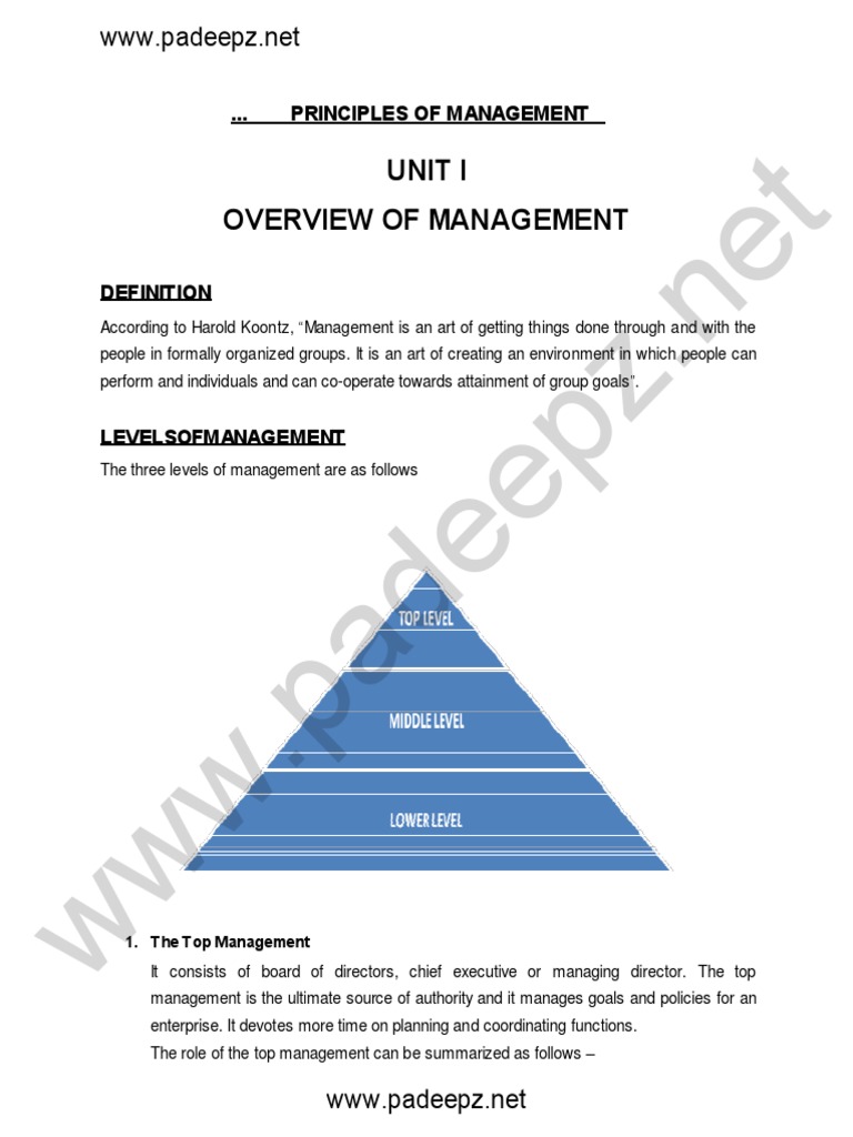 Principles of Management Overview | PDF | Corporations | Partnership