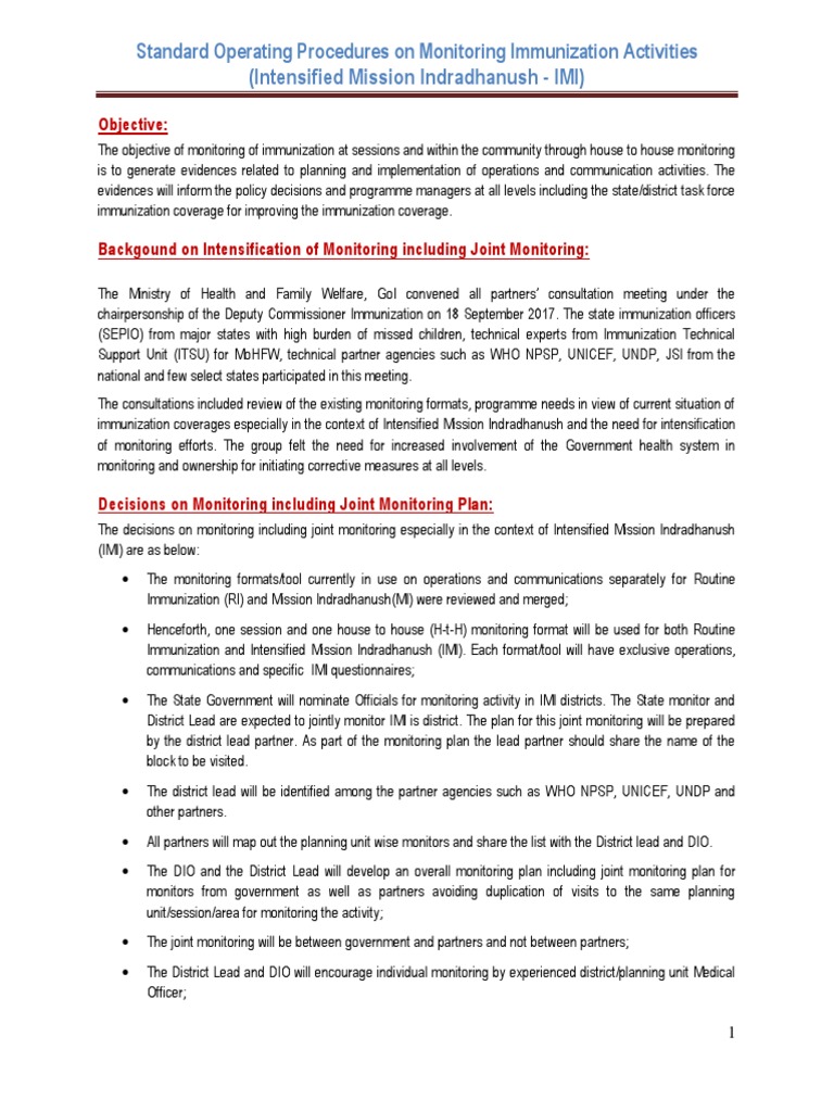 SOP For RI Session Monitoring | PDF | Injection (Medicine) | Syringe