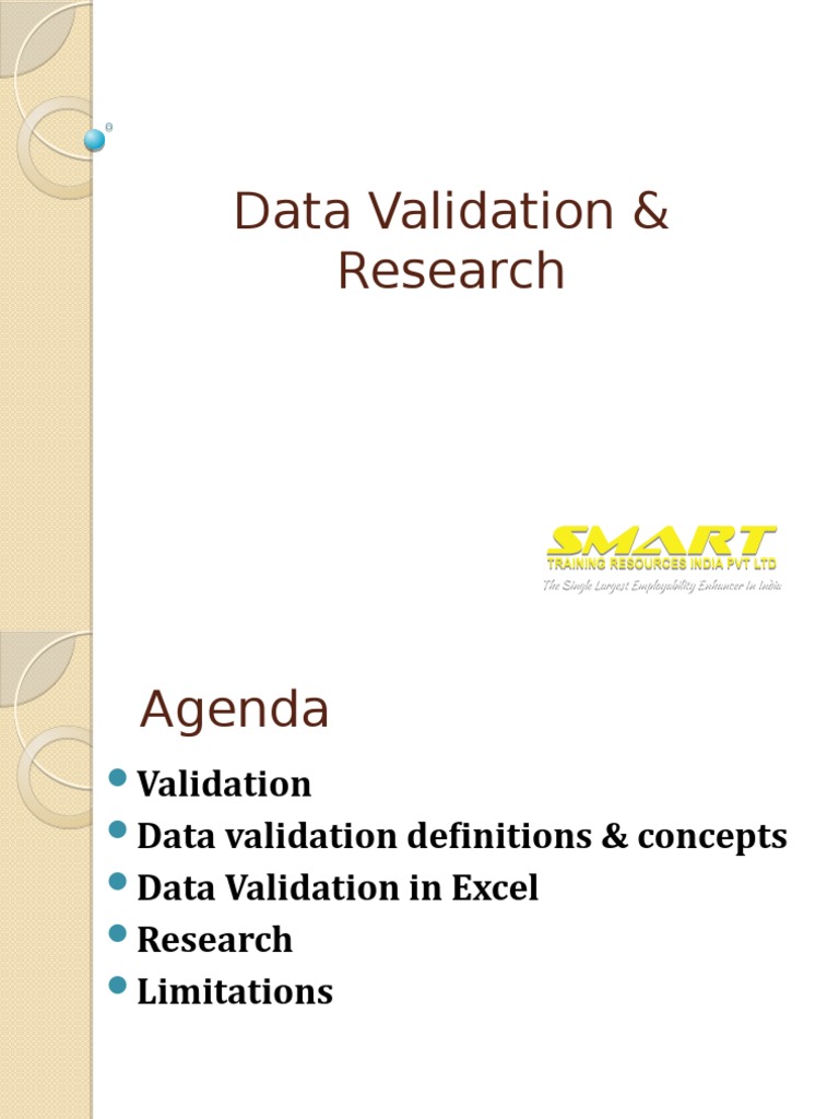 Data Validation Methods in Research | PDF | Dependent And Independent ...