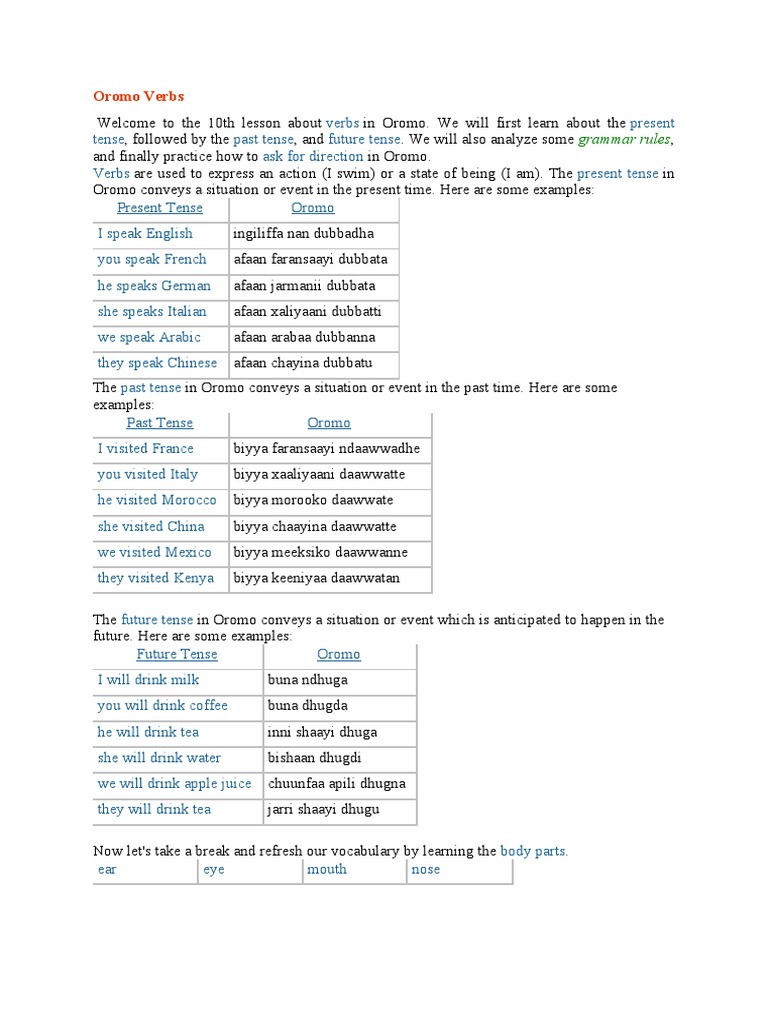 Afaan Oromo | PDF | Adverb | Grammatical Gender