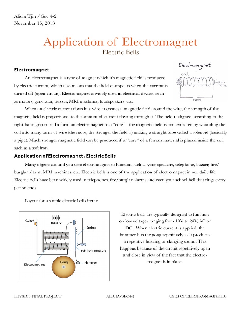 Physics Final Project - Application of Electromagnet | PDF ...