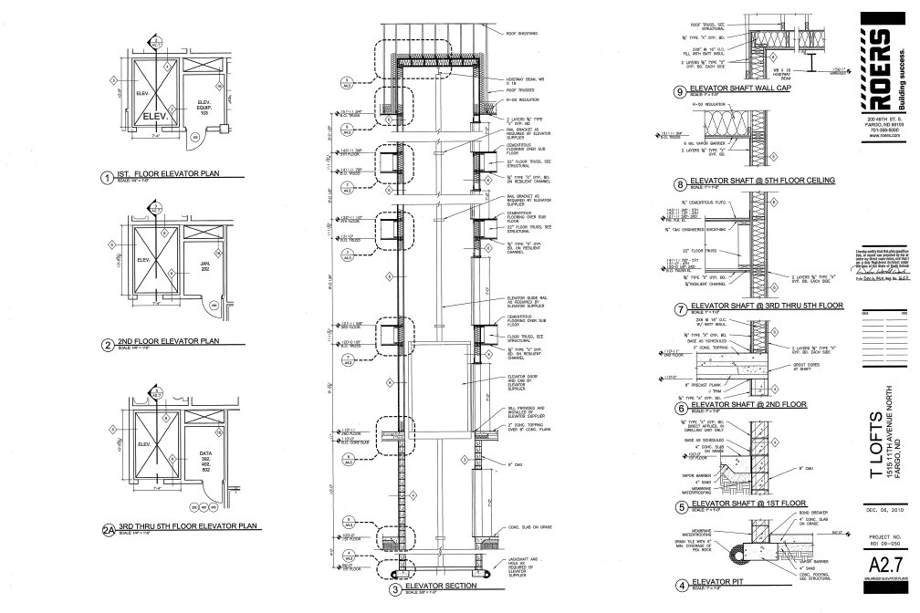 s043 A2-7 - Enlarged Elevator Plans | PDF
