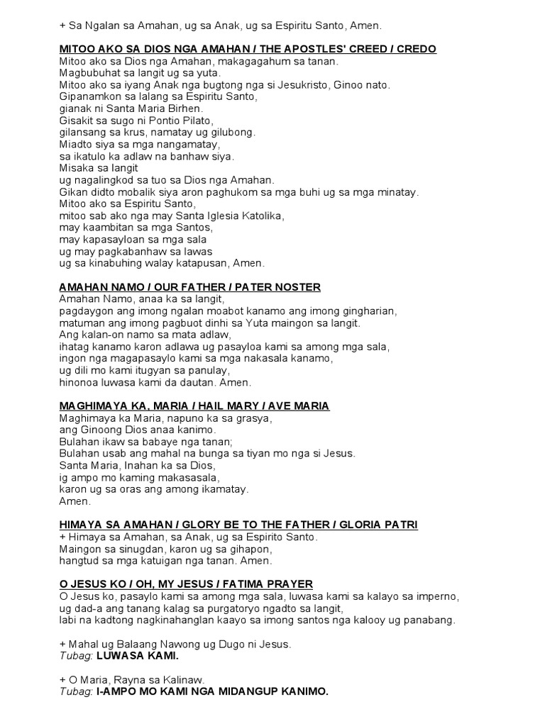 ROSARY GUIDE Bisaya | PDF