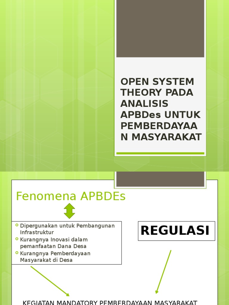 Open System Theory | PDF