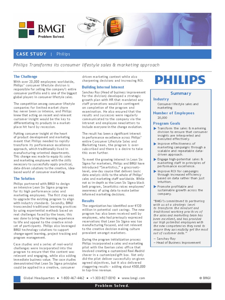 PHILIPS | PDF | Lean Manufacturing | Marketing
