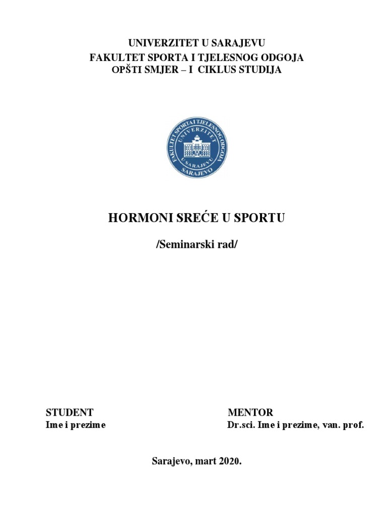 Primjer Seminarskog Rada | PDF