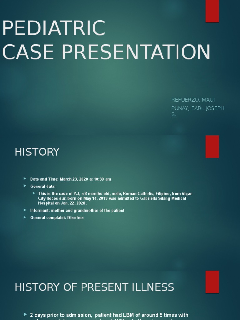 Pediatric Case Presentation 1 | PDF | Human Nose | Health Sciences