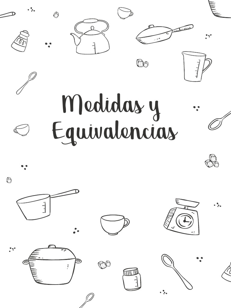 Tabla de Medidas y Equivalencias | PDF | Alimentos | Comida y bebida