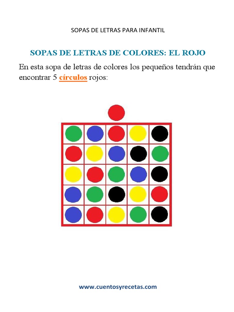 Sopa de Letras de Colores. | PDF