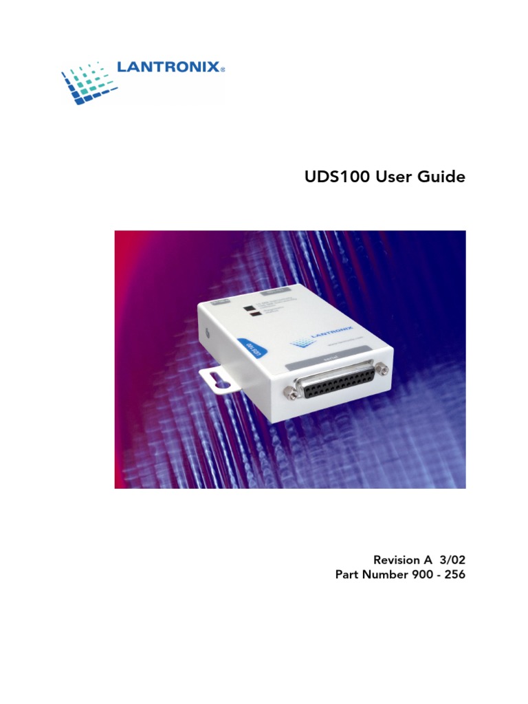 CC - Lantronix UDS100, User Guide | PDF | Ip Address | Port (Computer Networking)