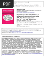 Aphasia Short Term Goals Long Term Goals Evaluation Assessment WriteUp ...