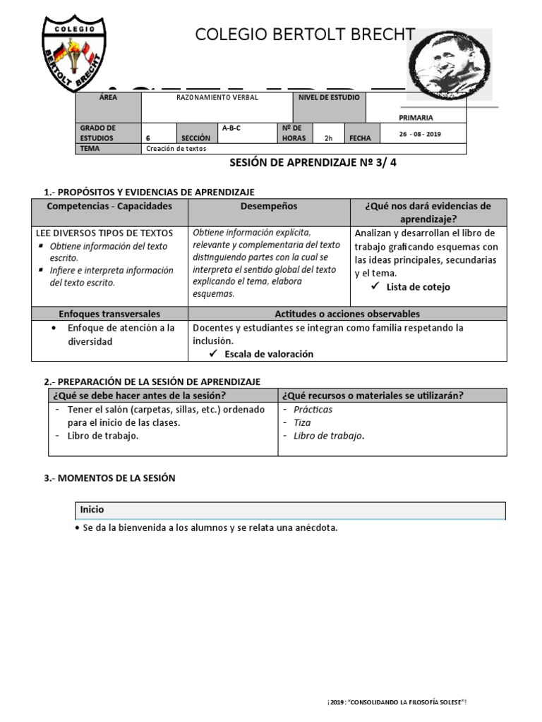 SESION 6 Raz. Verbal 5to Primaria | PDF | Aprendizaje | Modificación de comportamiento