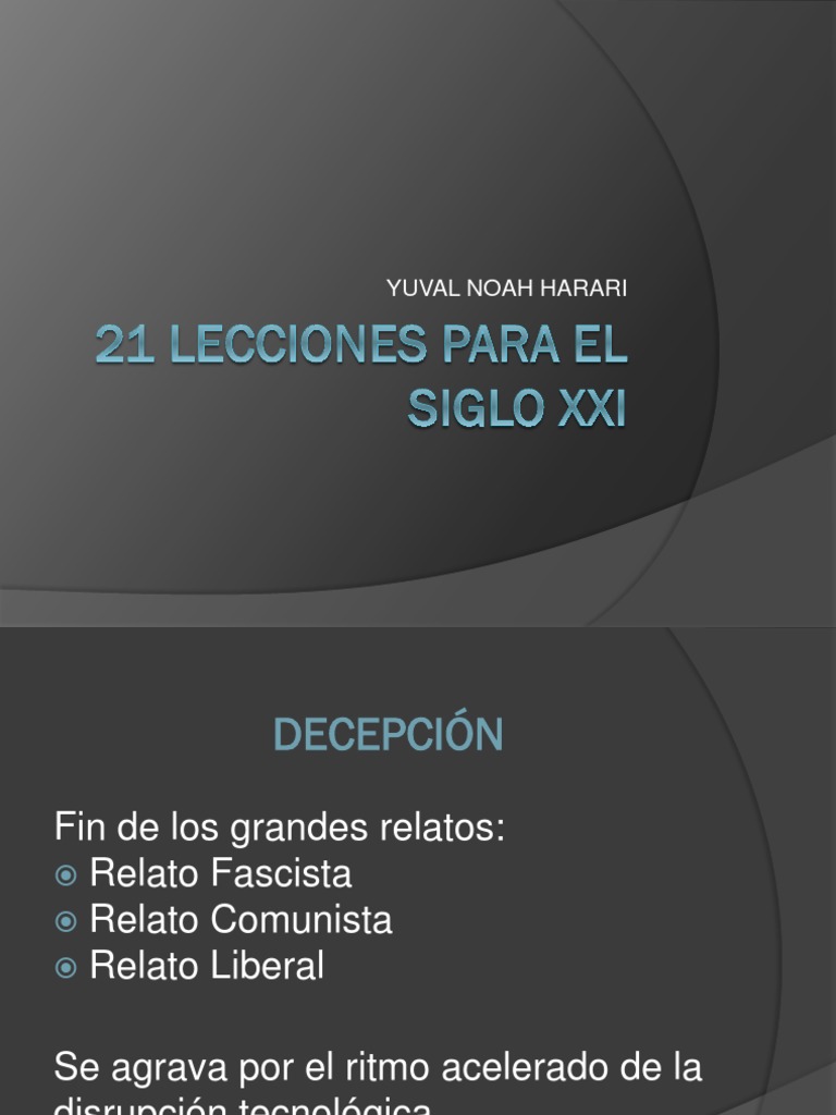 21 Lecciones para El Siglo Xxi | PDF