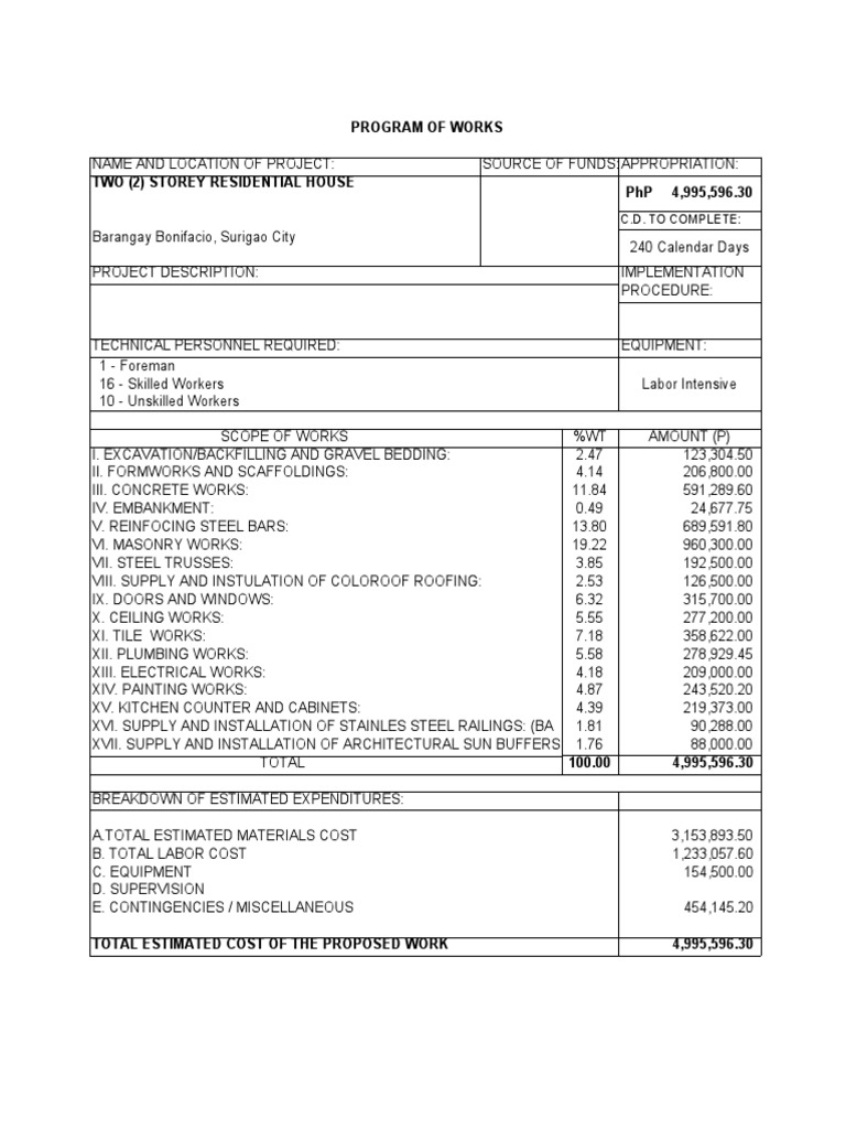 Two (2) Storey Residential Building | PDF | Door | Window