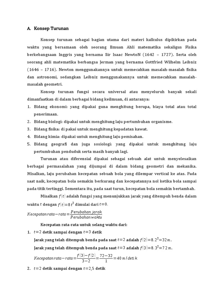 Konsep Turunan | PDF