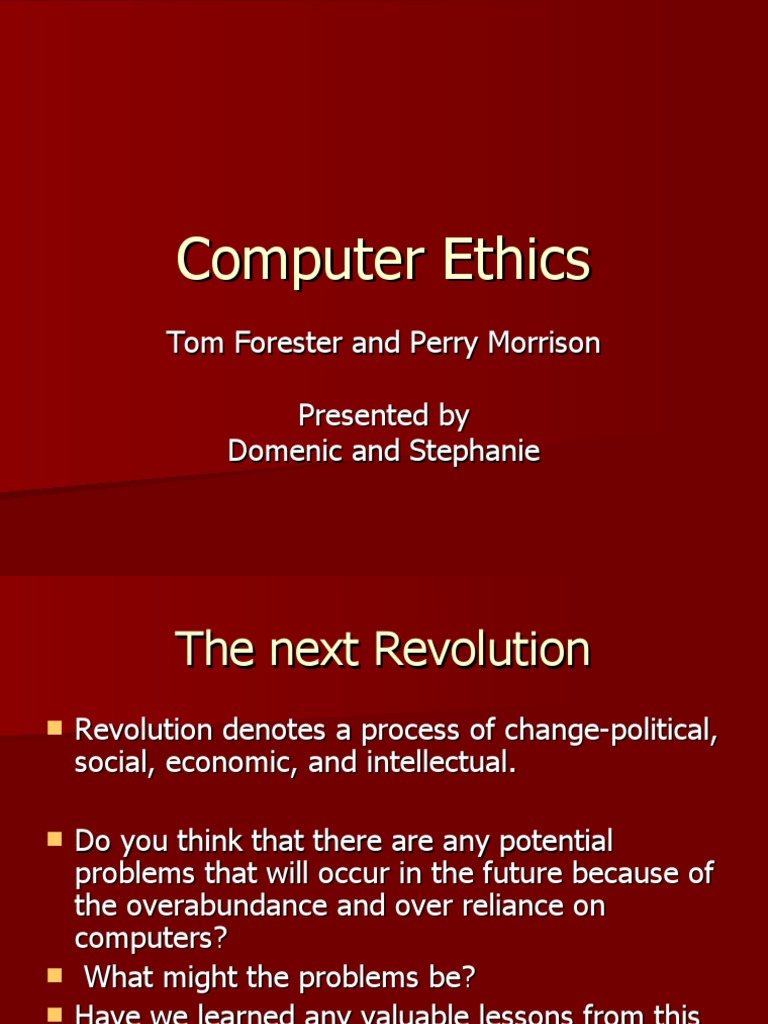 Computer Ethics | PDF