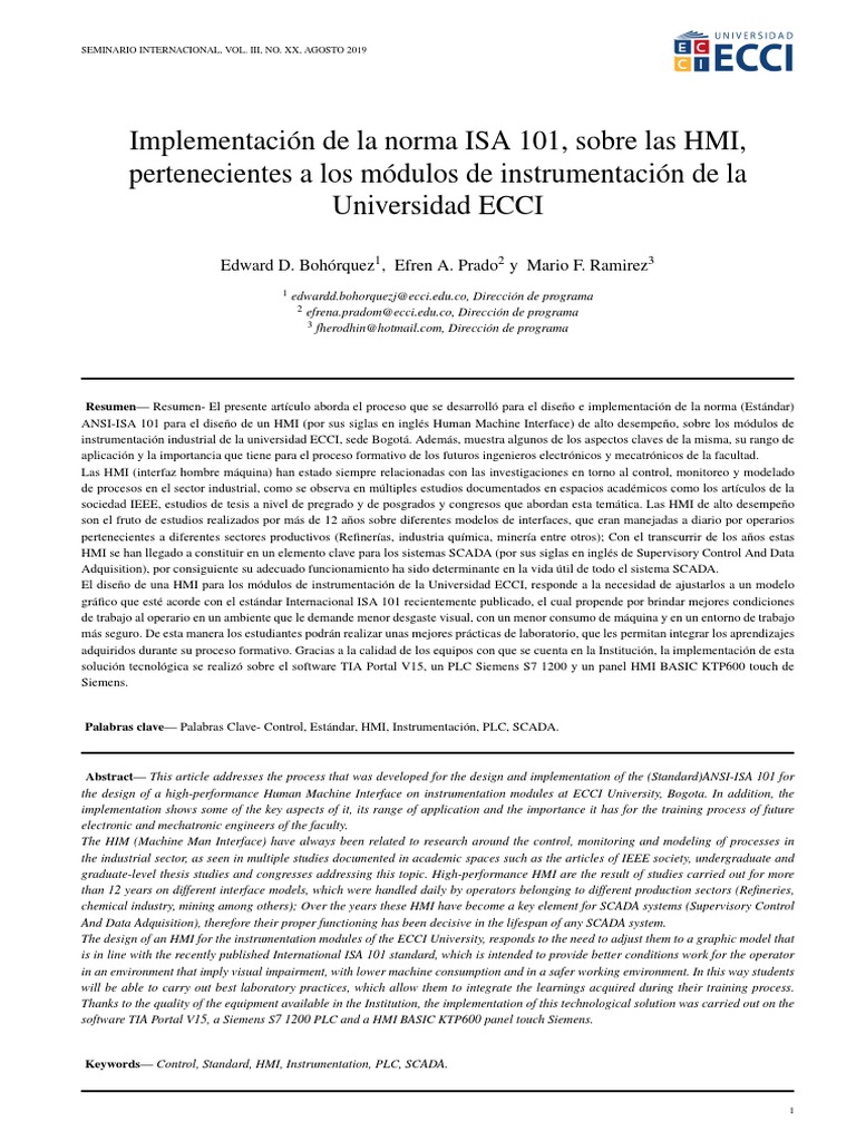 Implementacion De La Norma Isa 101 Sobre Pdf Pdf Scada Automatización