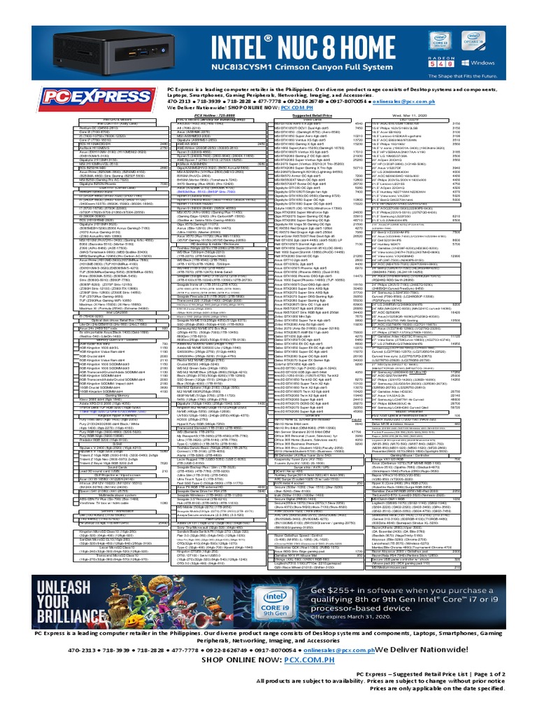 PC Express Philippines Price List | PDF | Personal Computers | Computer ...