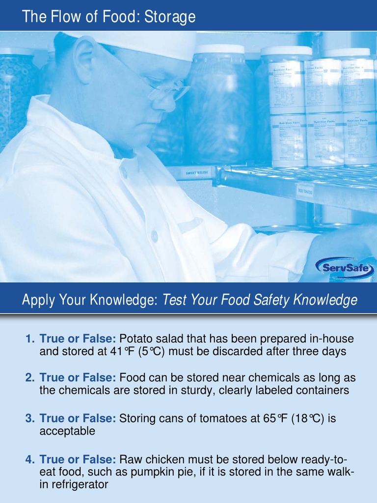 ServSafe Food Storage Guidelines | PDF | Refrigerator | Shelf Life