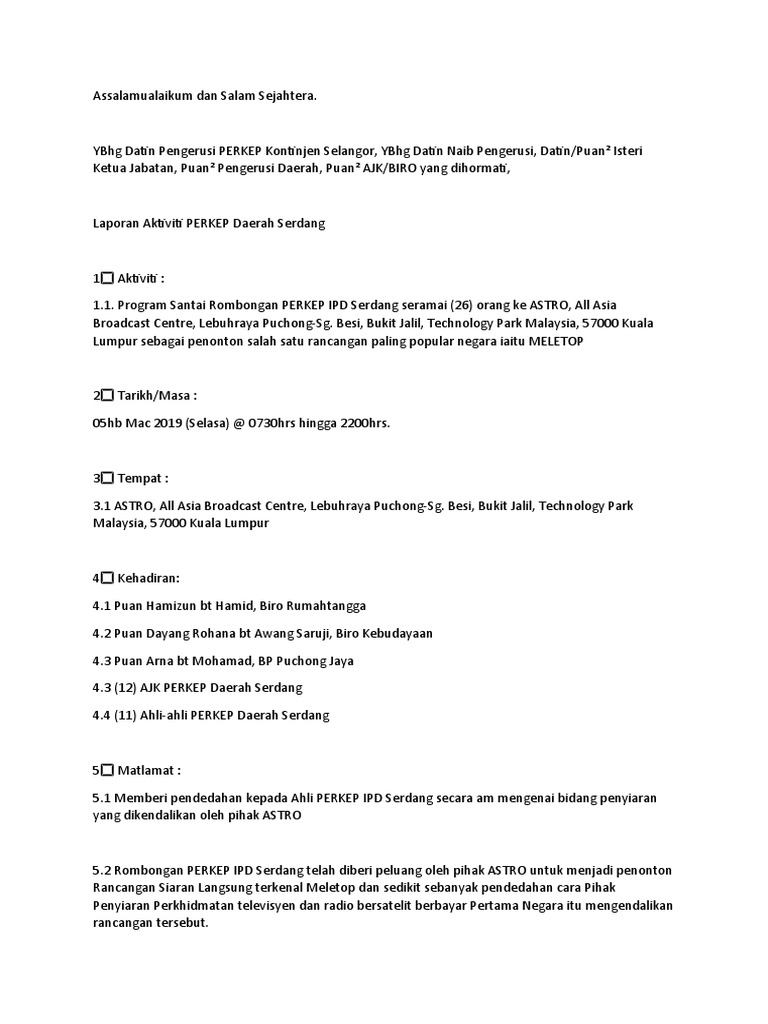 Contoh Laporan | PDF