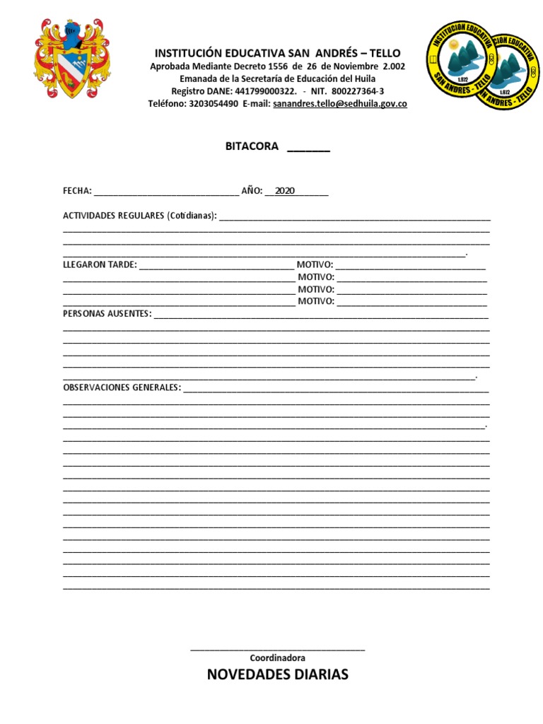Historial Diario (Bitacora Diaria) | PDF | Finanzas y dinero | Política