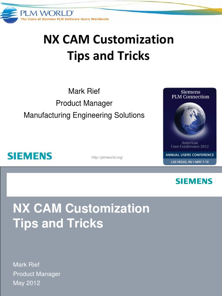 NX CAM Customization | PDF | Product Lifecycle | Icon (Computing)