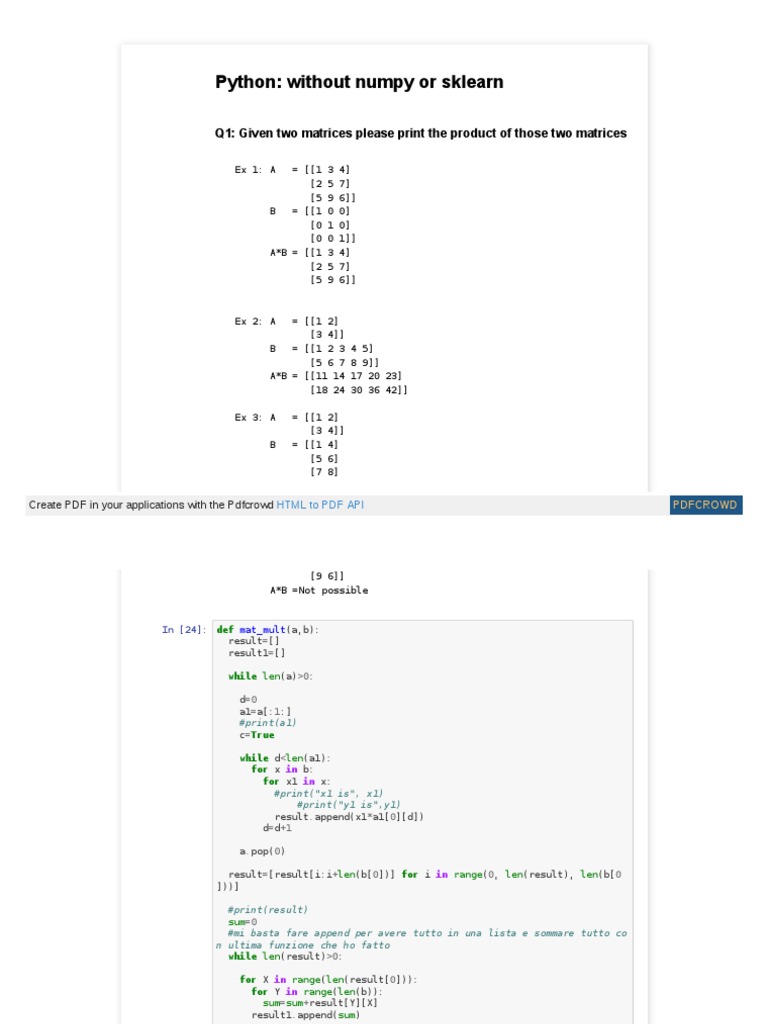 Python Basic Questions PDF | PDF | String (Computer Science) | Matrix (Mathematics)
