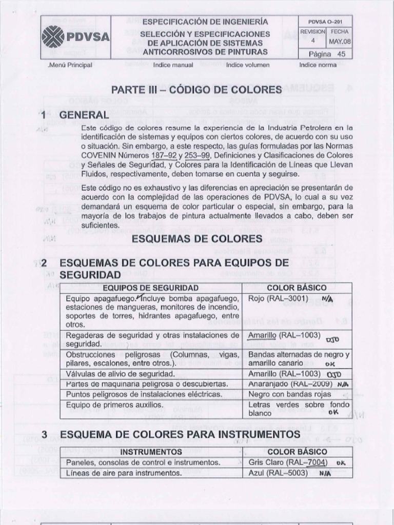 Colores Pdvsa | PDF Colores Pdvsa | PDF