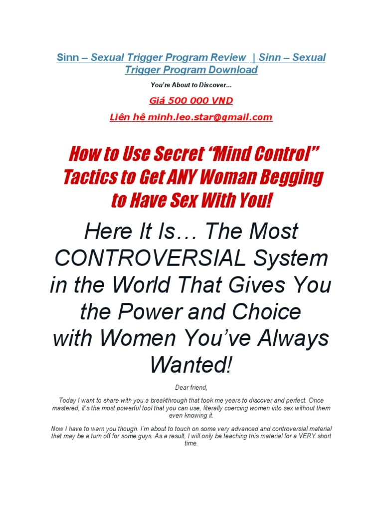 Review Jonathan Lee (Sinn) (2012) - Sexual Trigger Program | PDF | Seduction | Mind