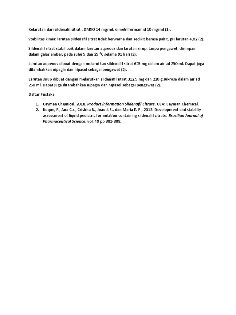 Kelarutan Dari Sildenafil Sitrat | PDF