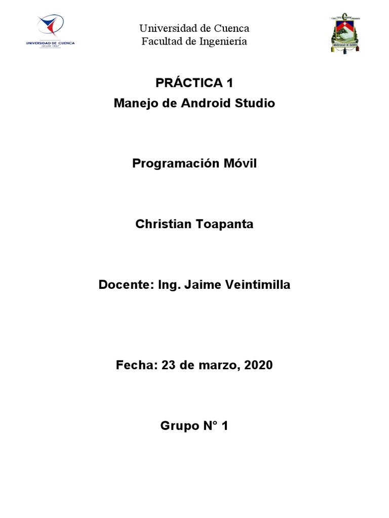 Practica 1 .-Android Studio | PDF | Android (sistema operativo ...