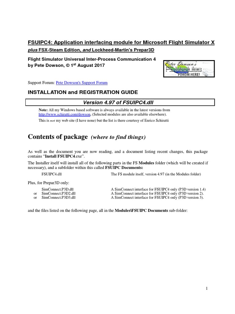 Installing and Registering FSUIPC4 PDF | PDF | Computer File | Windows Registry