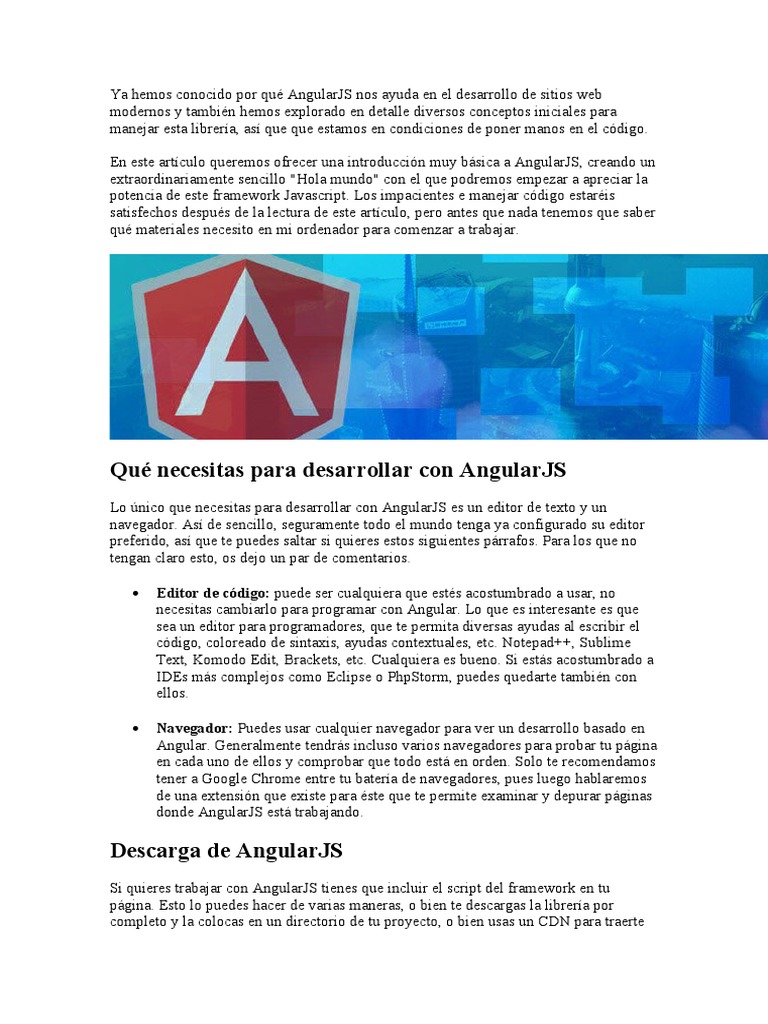 Manual angularJS | PDF | Js angular | HTML Manual angularJS | PDF | Js angular | HTML