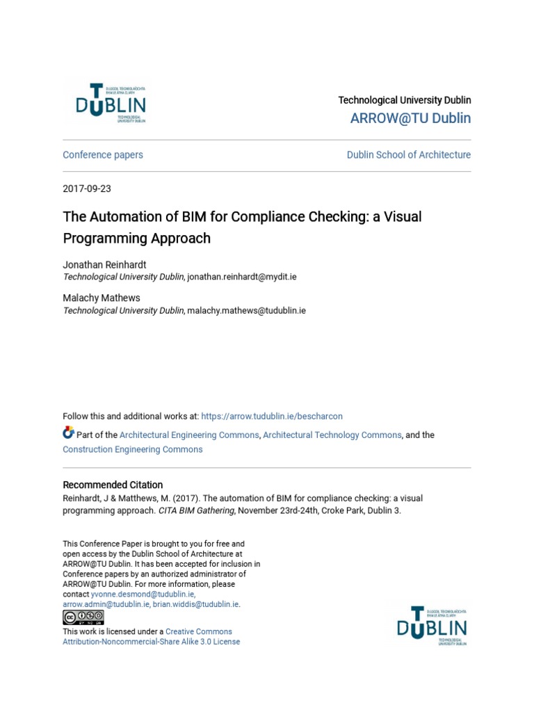The Automation of BIM For Compliance Checking - A Visual Programmi | PDF | Building Information ...