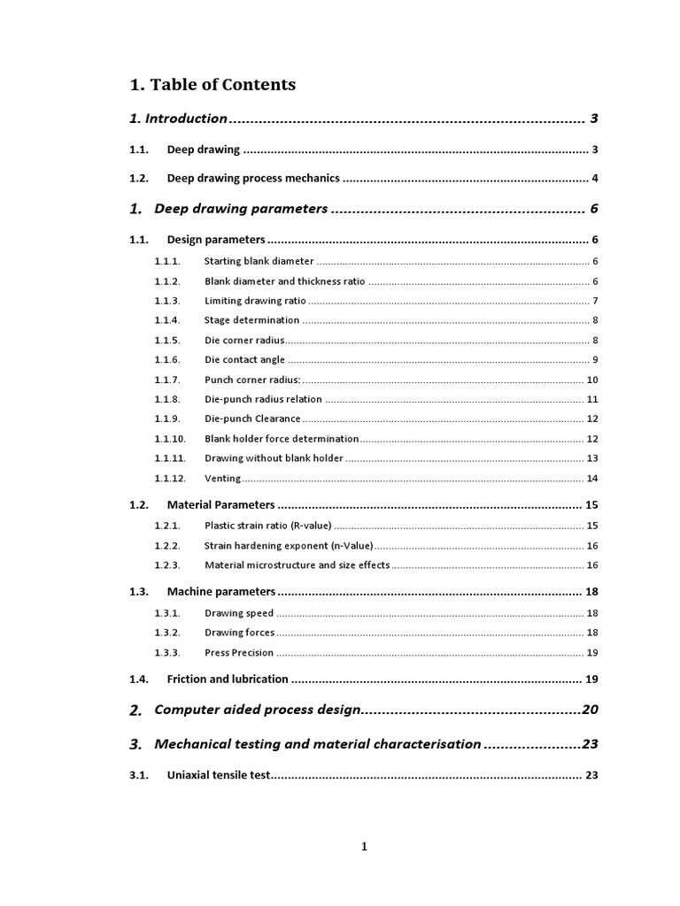 Deep Drawing Literature Review | PDF | Deformation (Engineering ...