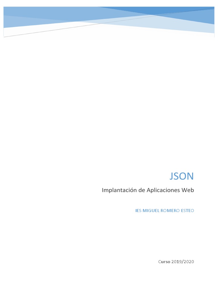 JSON: Estructura y Uso en Web | PDF | Json | Script Java