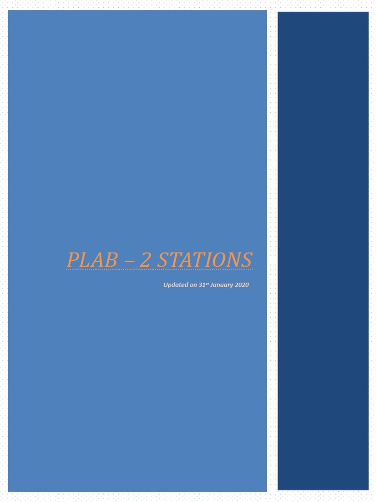 PLAB 2 Stations Overview and Scenarios | PDF | Cough | Epidemiology