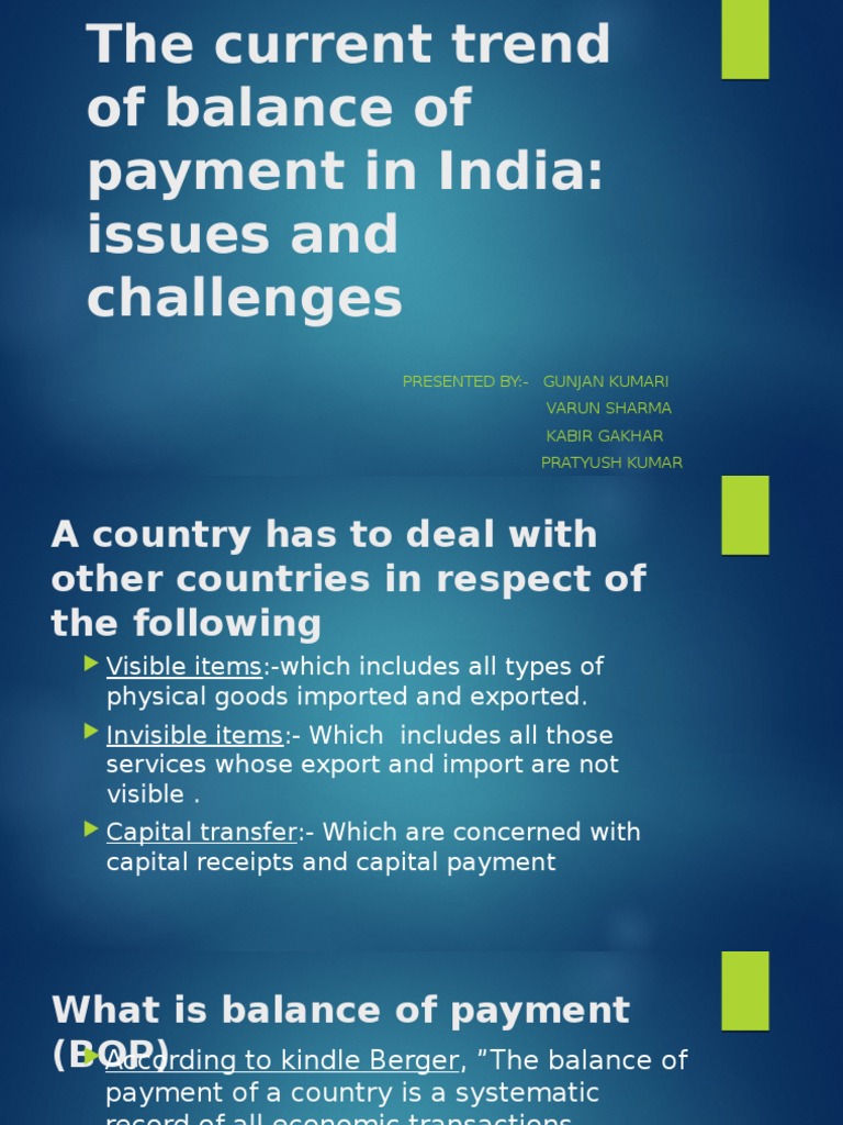 Balance of Payment | PDF | Current Account | Balance Of Payments
