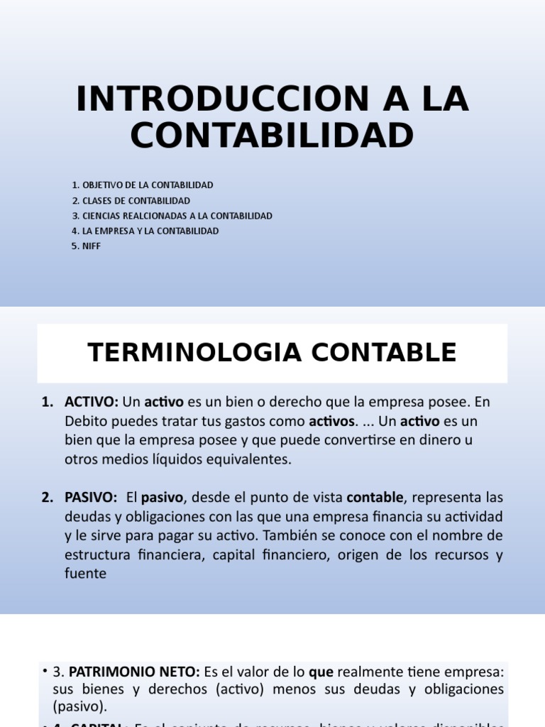 Introduccion A La Contabilidad | PDF | Contabilidad | Capital (economía)