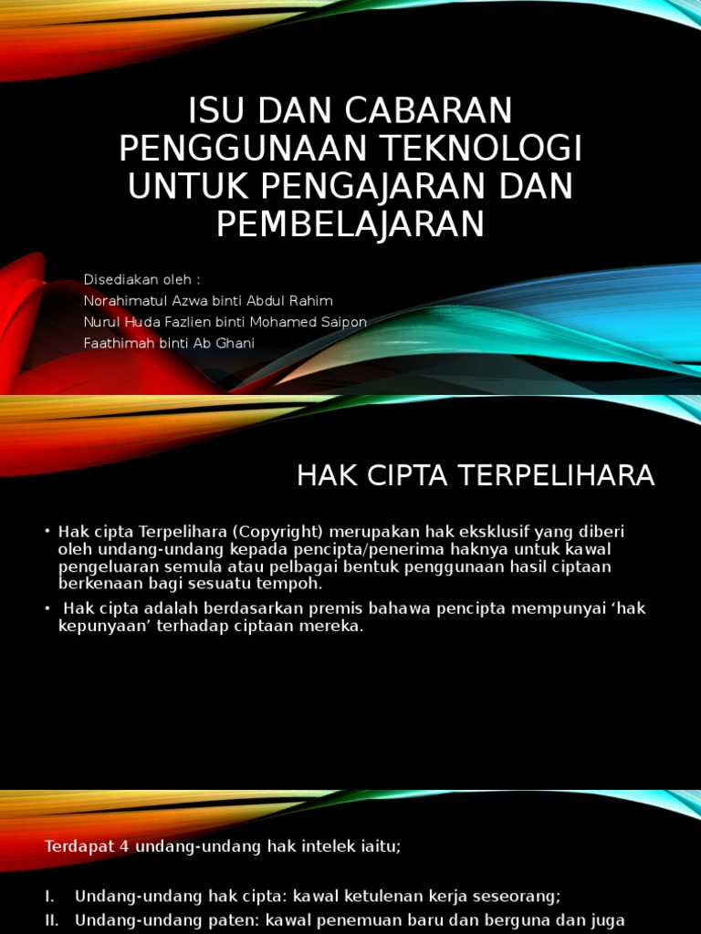 Isu Dan Cabaran Penggunaan Teknologi Untuk Pengajaran Dan | PDF