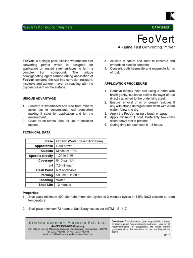 Feovert | PDF | Rust | Physical Sciences