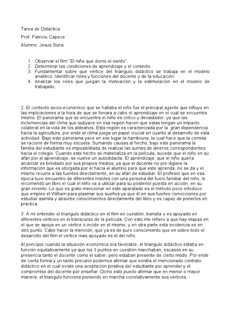 El Niño Que Domo El Viento Mejorado | PDF | Aprendizaje | Maestros
